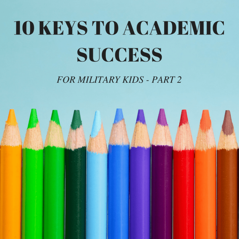10 Keys to Academic Success for Military Kids -- Part 2
