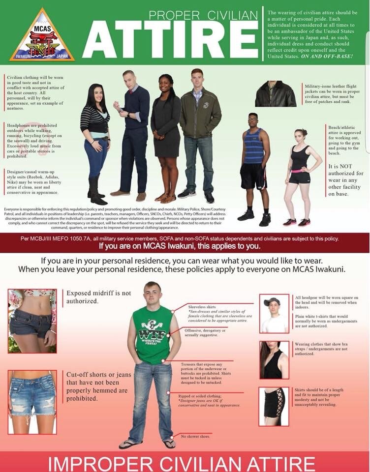 Dress Code Guidelines for Military Installations